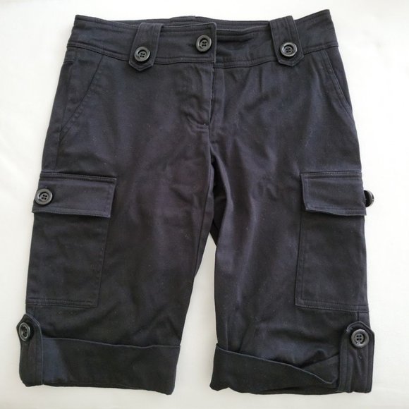 Cache | Shorts | Cache Cargo Shorts Black Cottonspandex Size | Poshmark